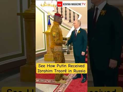 See how Russian President Vladimir Putin welcomed Burkina Faso President Captain Ibrahim TraorΓ©