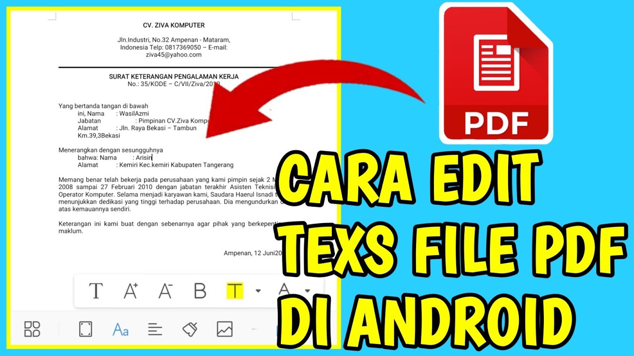 CARA EDIT FILE PDF DI HP TANPA APLIKASI TAMBAHAN