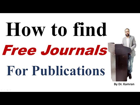 How to find free journals for publication: Journals without a publication Fee