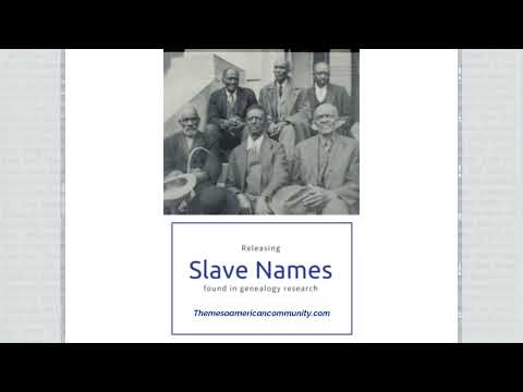 Why Did White Slave Masters Give Black Slaves Their Last Names