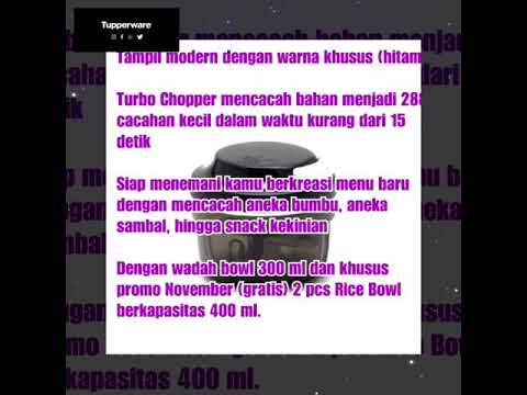 Promo Turbo Chopper November 2020 Order : https://shop.tupperware.co.id?ref=0062691-001