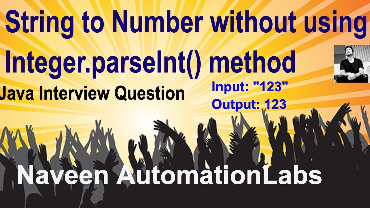 String to Number without using Integer.parseInt() method