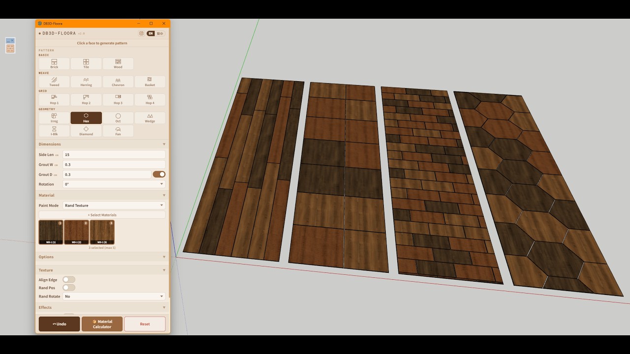 Floora — Floor & Tile Pattern Generator SKETCHUP PLUGIN