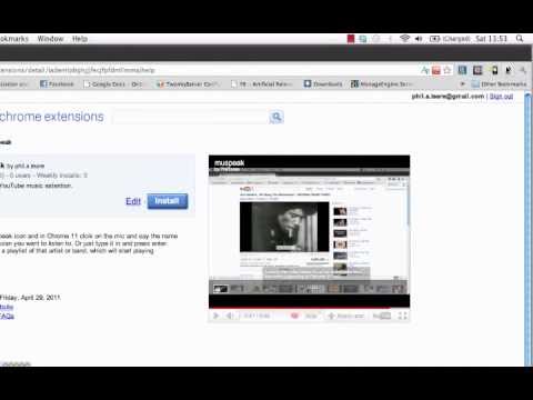 Muspeak - the YouTube Music Extension for Chrome