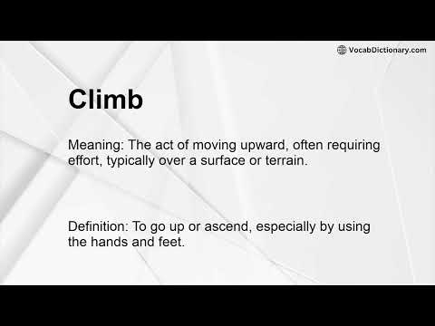 Climb Meaning