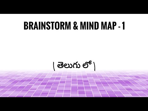BRAINSTORM AND MINDMAP (in Telugu) (part 1)