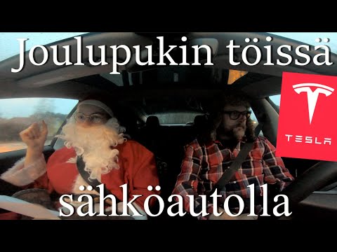 10. Joulupukin töissä, sähköautolla!