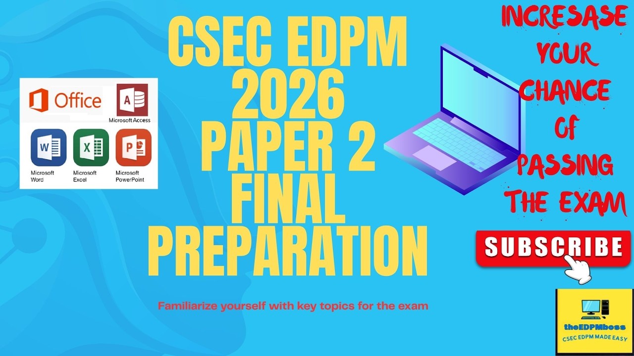 CSEC EDPM 2026 Paper 2 Final Preparation