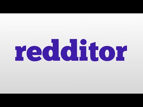 redditor meaning and pronunciation
