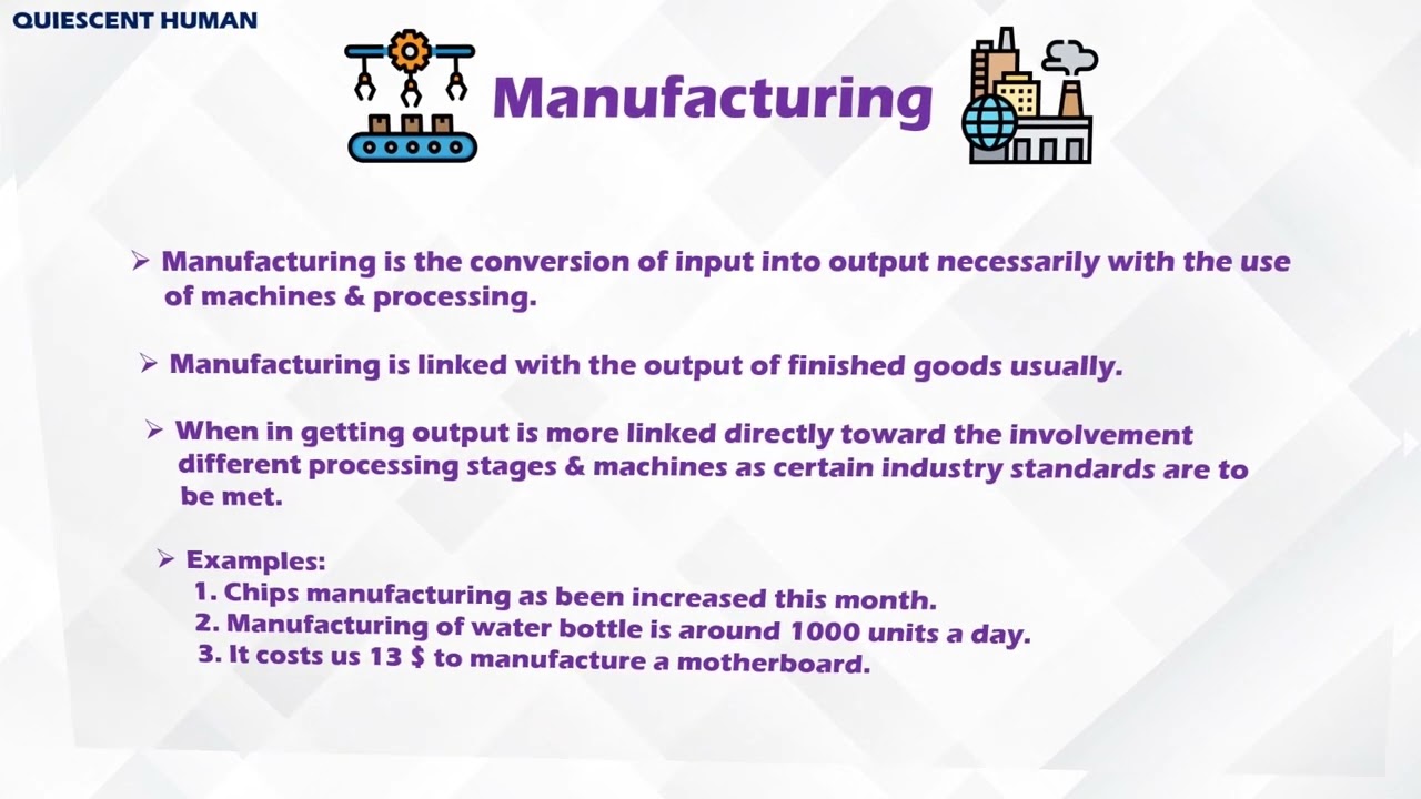 Production vs Manufacturing | What's the difference!