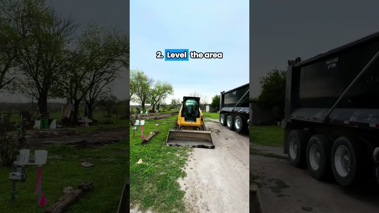 Four stages of base pad installation for your new manufactured home #shorts