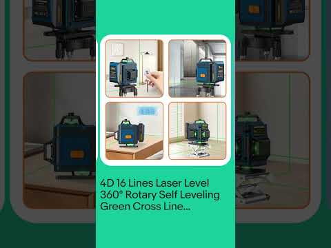 4D 16 Lines Laser Level 360° Rotary Self Leveling Green Cross Line Measure Tool