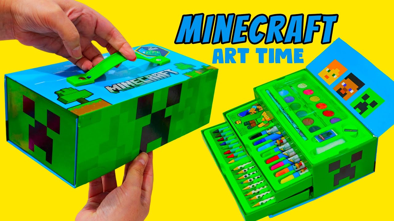 Minecraft Art Kit with Giant Coloring Pages – Creeper & Enderman