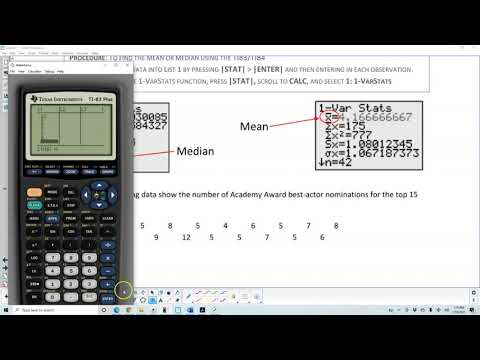 4.1 Using the TI 83/84 to find the Mean, Median and Mode