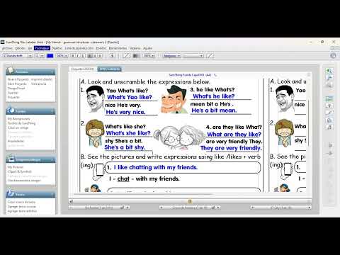 Reinforcement about personalities likes dislikes and present continuos