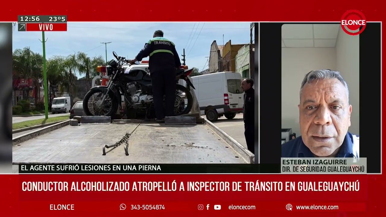 Conductor alcoholizado atropello a inspector de transito en  Gualeguaychú - 16/09/2025