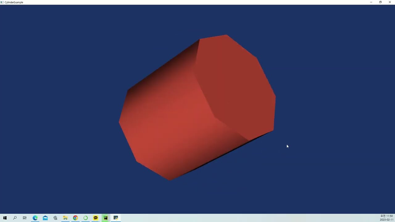 VTK python CylinderExample - Environment Setting Tutorial