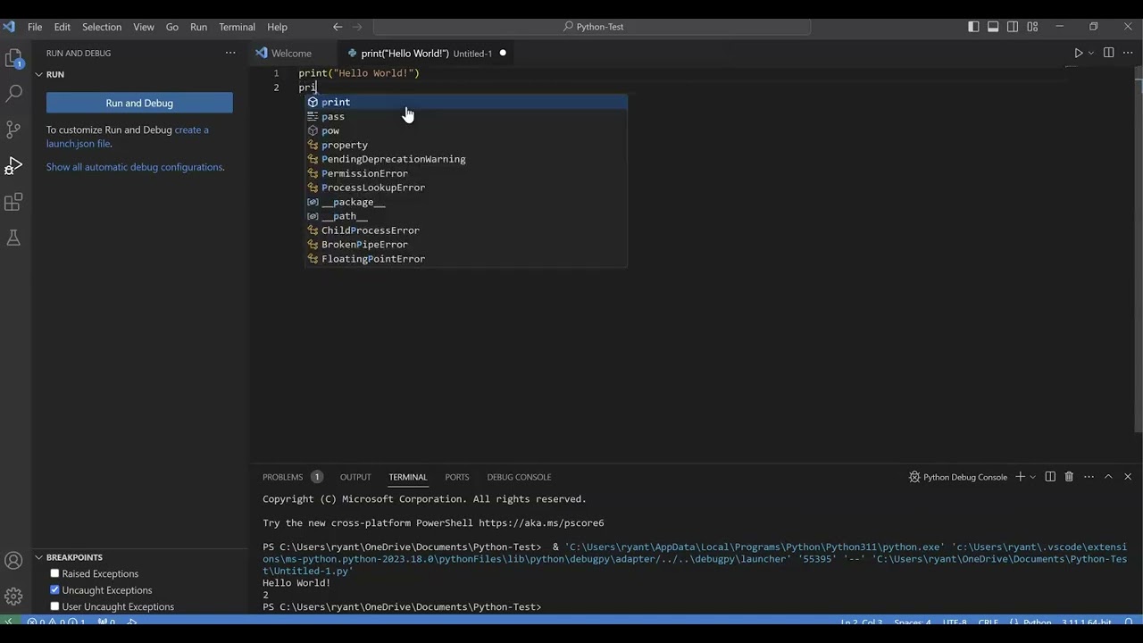 How to Create a Python File in Visual Studio Code