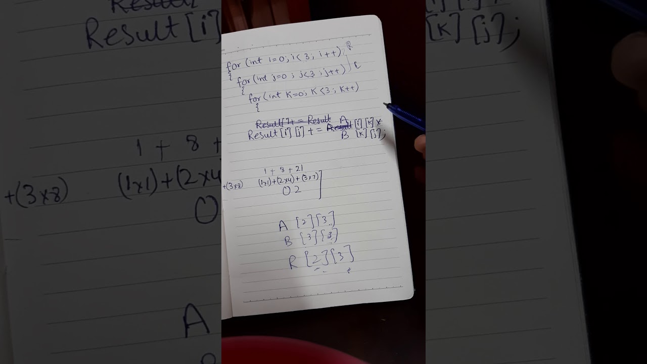 Matrix Multiplication using 2D Array