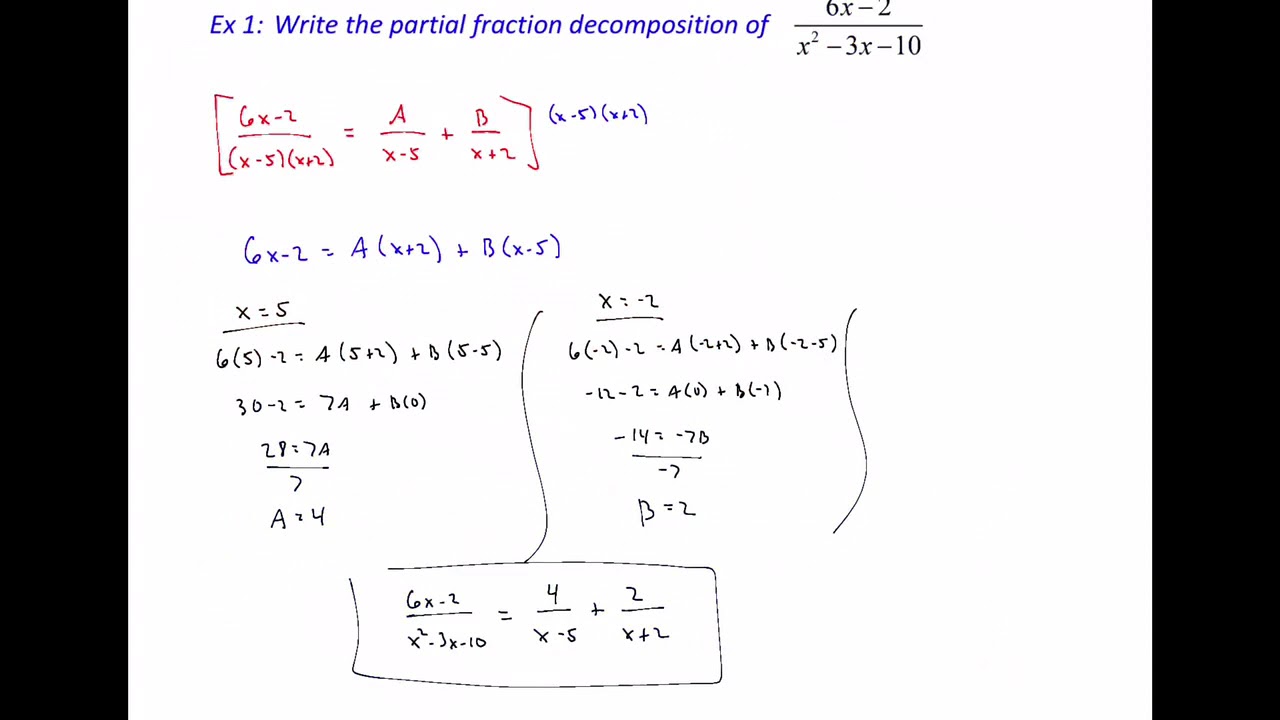 7.3 Multivariable Linear Systems - Partial Fractions