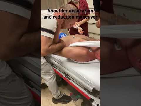Shoulder dislocation and reduction maneuver