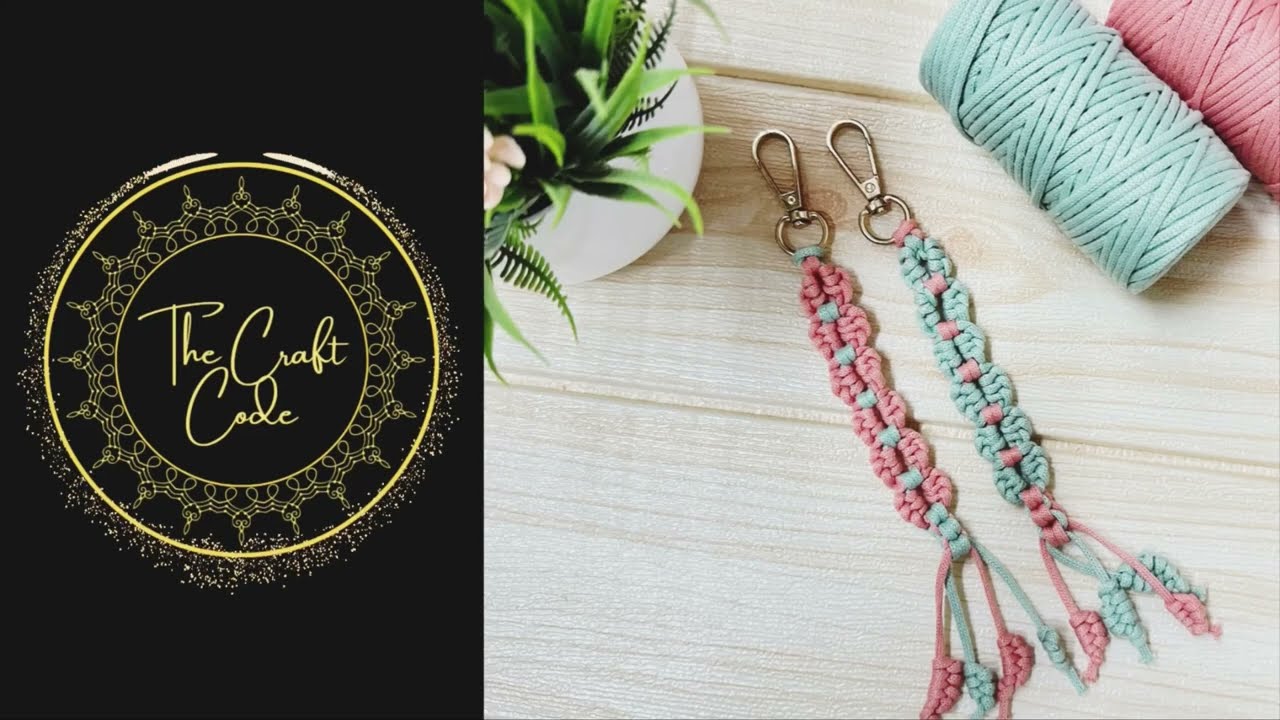Macrame Keychain | DIY | How to make macrame keychain | The Craft Code