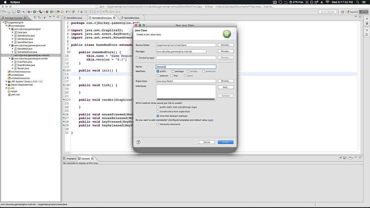 Java Game Engine Tutorial - Episode 3 - Game Loop and Object