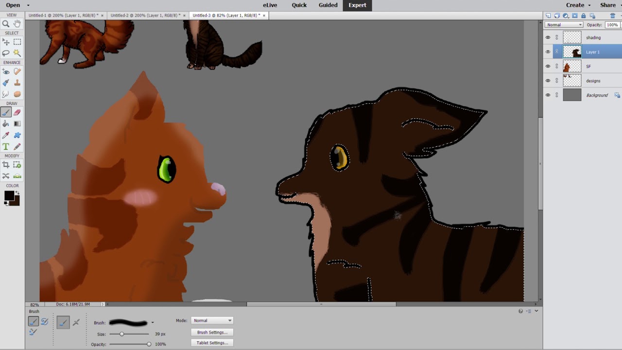 Squirrelflight x Brambleclaw warrior cats speed paint