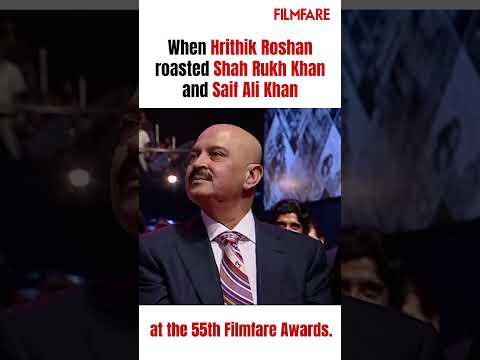 When Hrithik Roshan hilariously roasted Shah Rukh Khan and Saif Ali Khan at the Filmfare Awards.