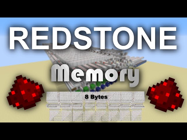 8-bit Binary number storage system with 8 bytes of storage. Minecraft Map