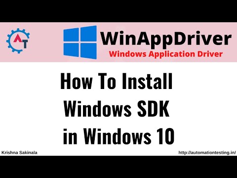 7. WinAppDriver Tutorial | How to Install Windows SDK in Windows 10