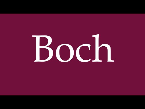 How to Pronounce ''Boch'' Correctly in German
