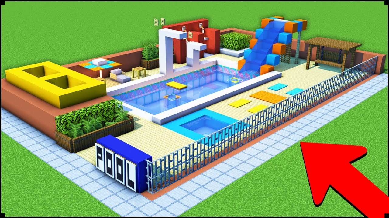 How To Build a Public Swimming Pool | City Tutorial - Minecraft Builders