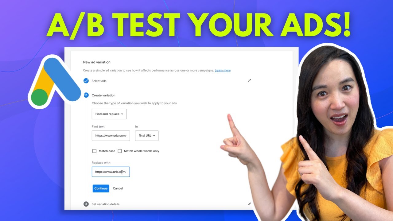 How to Set Up Google Ads Variations