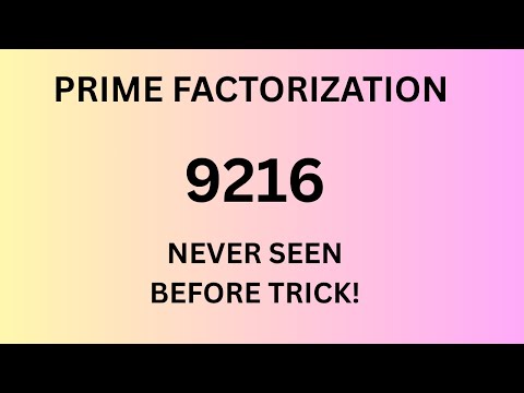 Prime Factorization of 9216 | Easy Method Step-by-Step 🔢