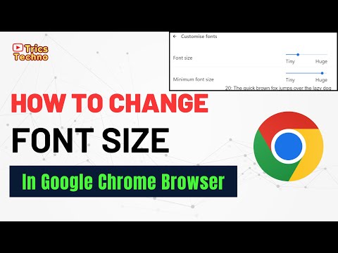 How to Change Font Size in Google Chrome