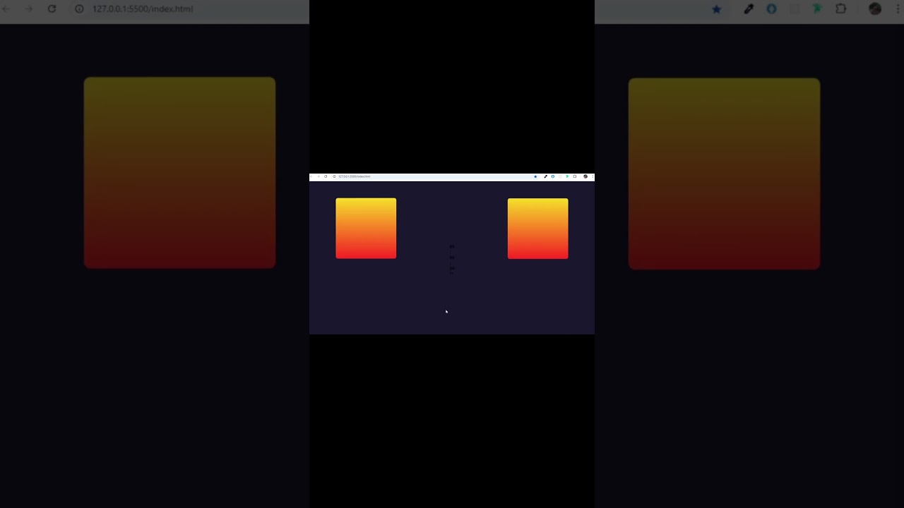 How To Create Digital Clock Using HTML CSS & JavaScript #coding #shorts #shortfeed #shortsvideo