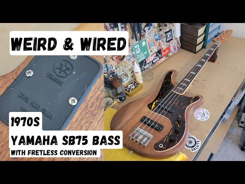 Yamaha SB75 Bass (1970s, Natural finish, fretless conversion) | Reverb