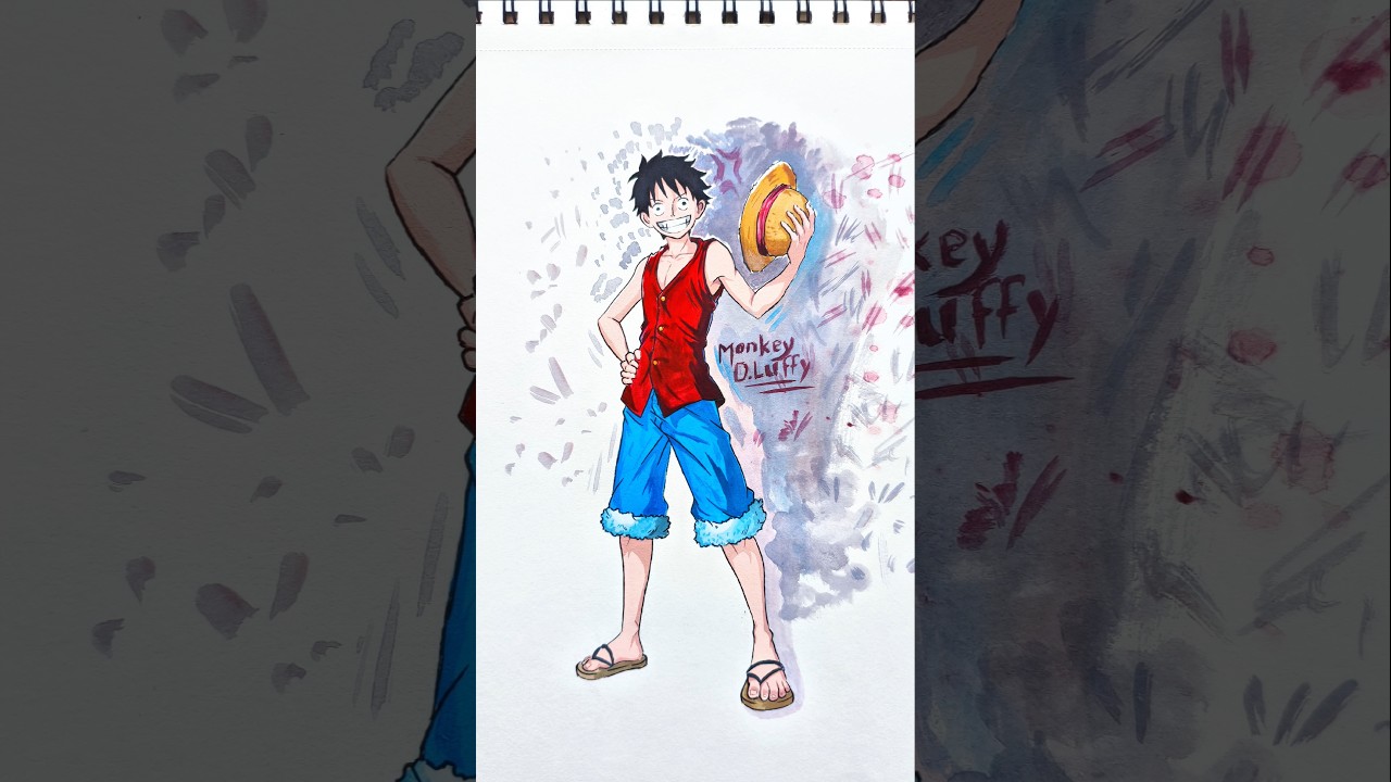 Monkey D. Luffy Drawing | One Piece #art #anime #luffy #drawing #shorts