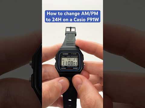 How to change AM/PM to 24h on Casio F91W - Fast Tutorial #casiof91w