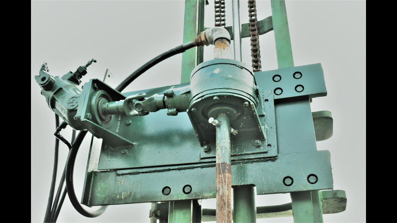 Homemade Water Well Drilling Machine (built from parts of half Forklift)