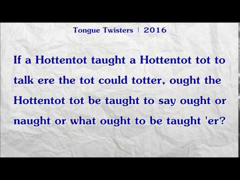 #361 | If a Hottentot Taught a Hottentot Tot to Talk Ere The Tot Could Totter