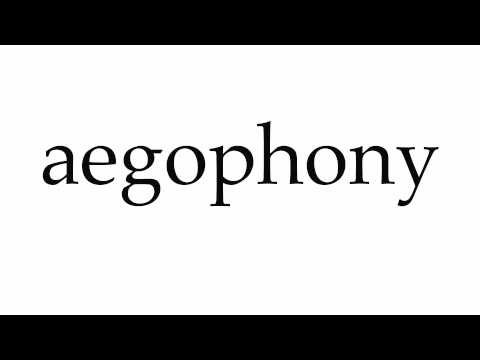 How to Pronounce aegophony
