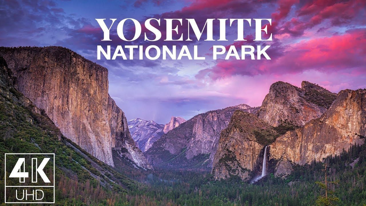 Beauty of Yosemite National Park - Scenic 4K TV Wallpapers Slideshow as Relaxing Background (9 HRS)
