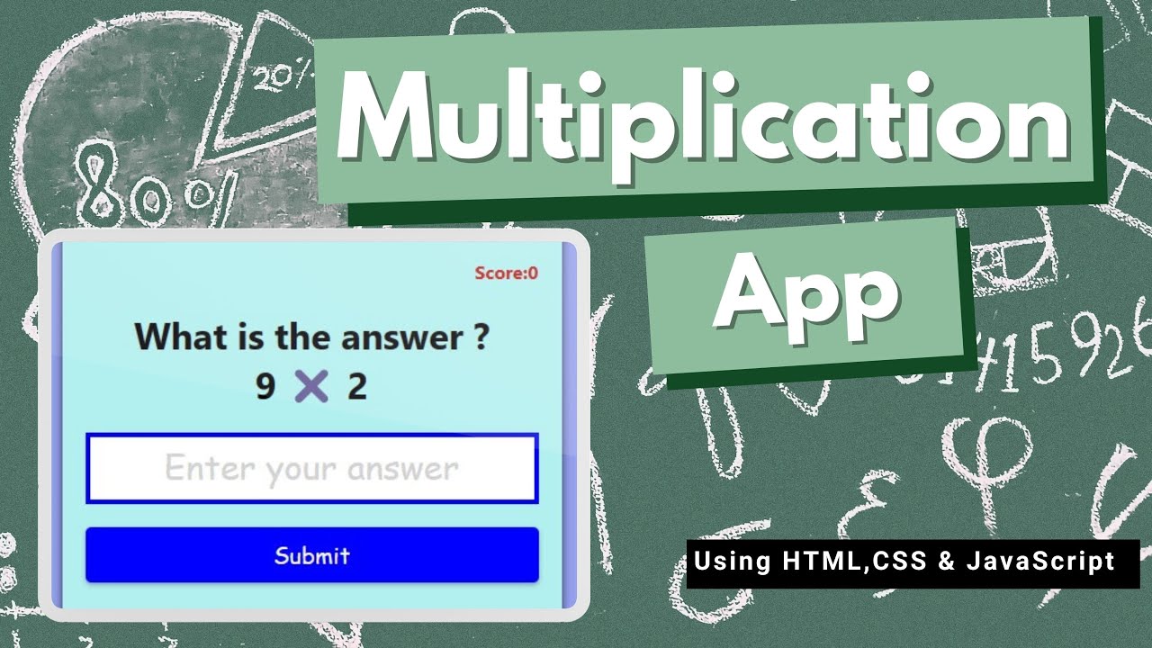 How to make a Multiplication App | Mathematical App