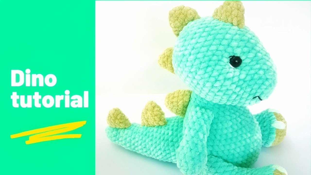 Crochet dinosaur tutorial Part 3 - how to crochet legs, arms and tail