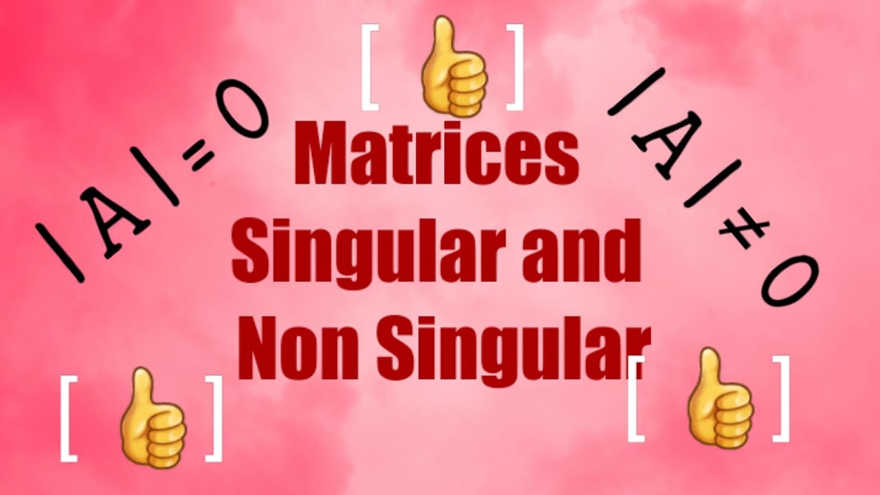 Singular and Non Singular Matrices | Definition #singularmatrix #nonsingularmatrix