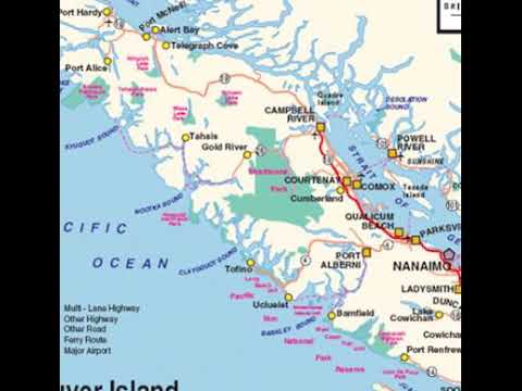 map of Vancouver Island Canada