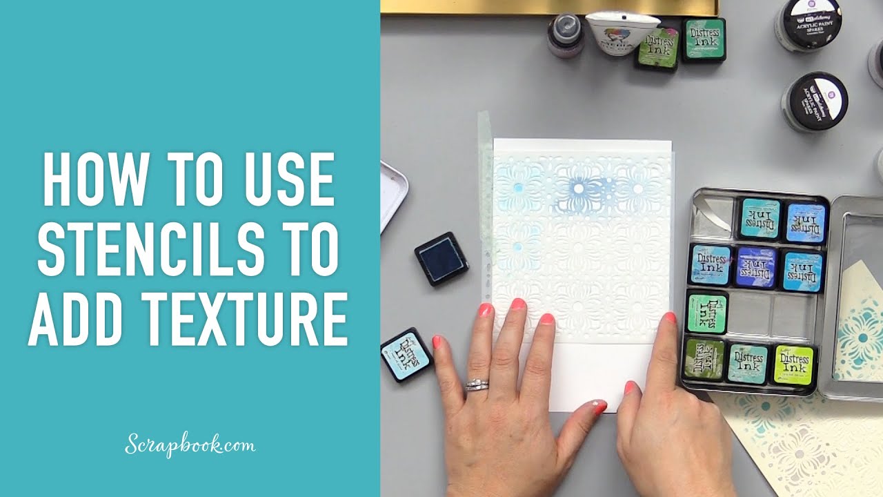 How to Use Stencils to Add Texture, Dimension and Interest to Mixed Media Projects with May Flaum
