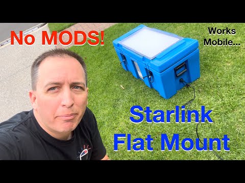 Flat mounting Starlink Dishy without mods and in-motion use